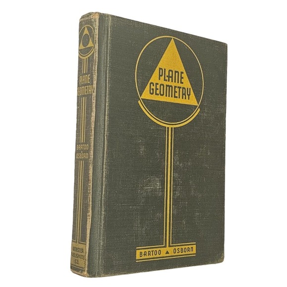 Webster | Other | Vintage Math Textbook Plane Geometry 947 Webster ...